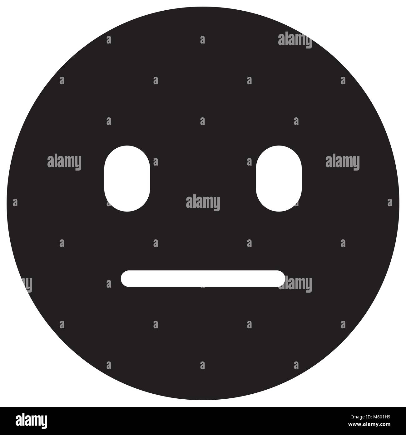 Emoticon cartoon Gesicht sprachlos Stock-Vektorgrafik - Alamy