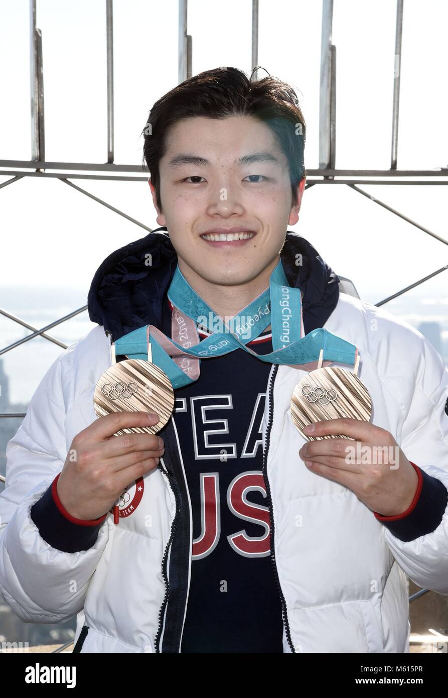 New York, NY, USA. 27 Feb, 2018. Alex Shibutani an einem öffentlichen ...