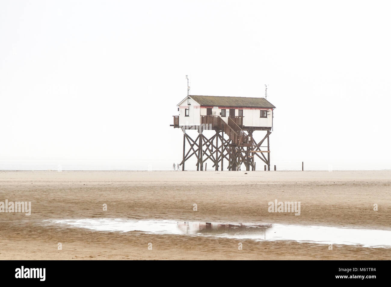 Die Pfahlbauten ragen bis zu sieben Meter über den Strand. Seit mehr ...