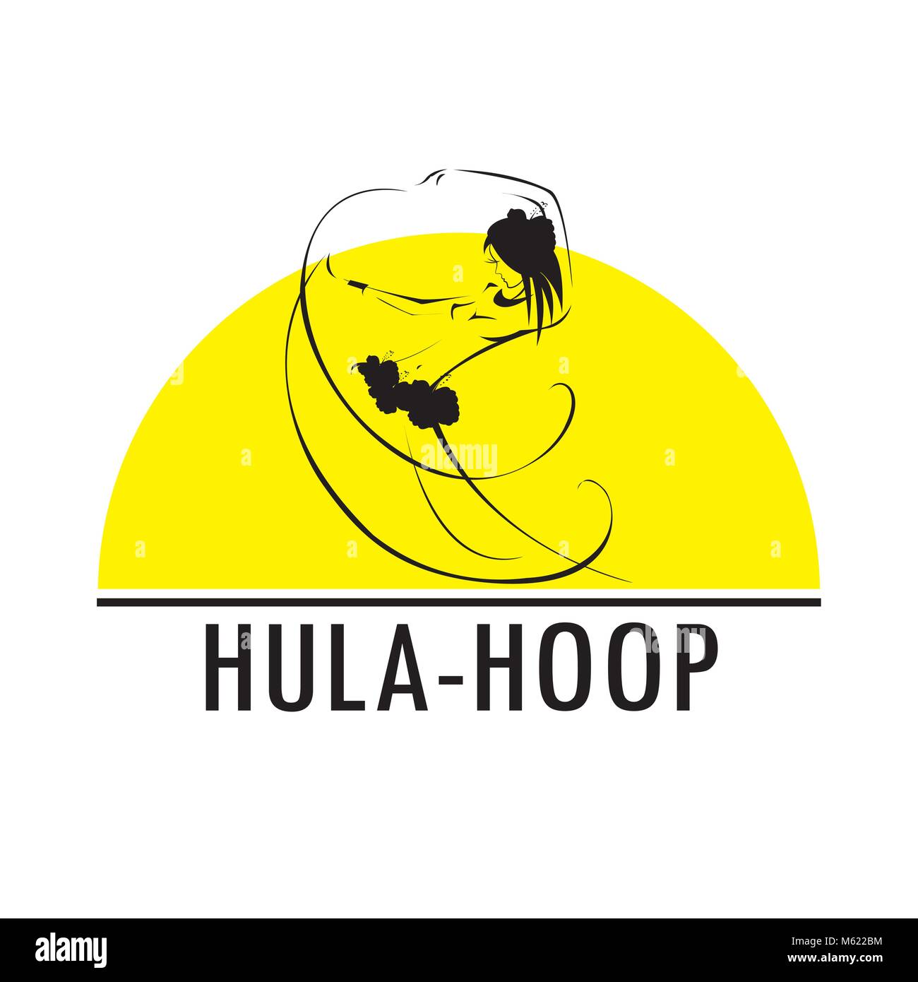 Hawaii Hula Vektor logo Vorlage. Schöne Tänzerin Symbol Stock ...