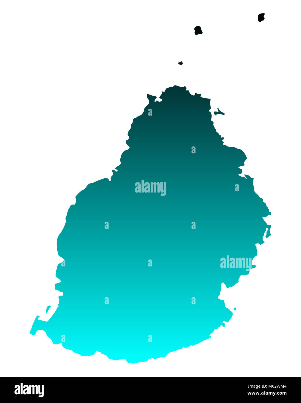 Karte von Mauritius Stockfotografie - Alamy