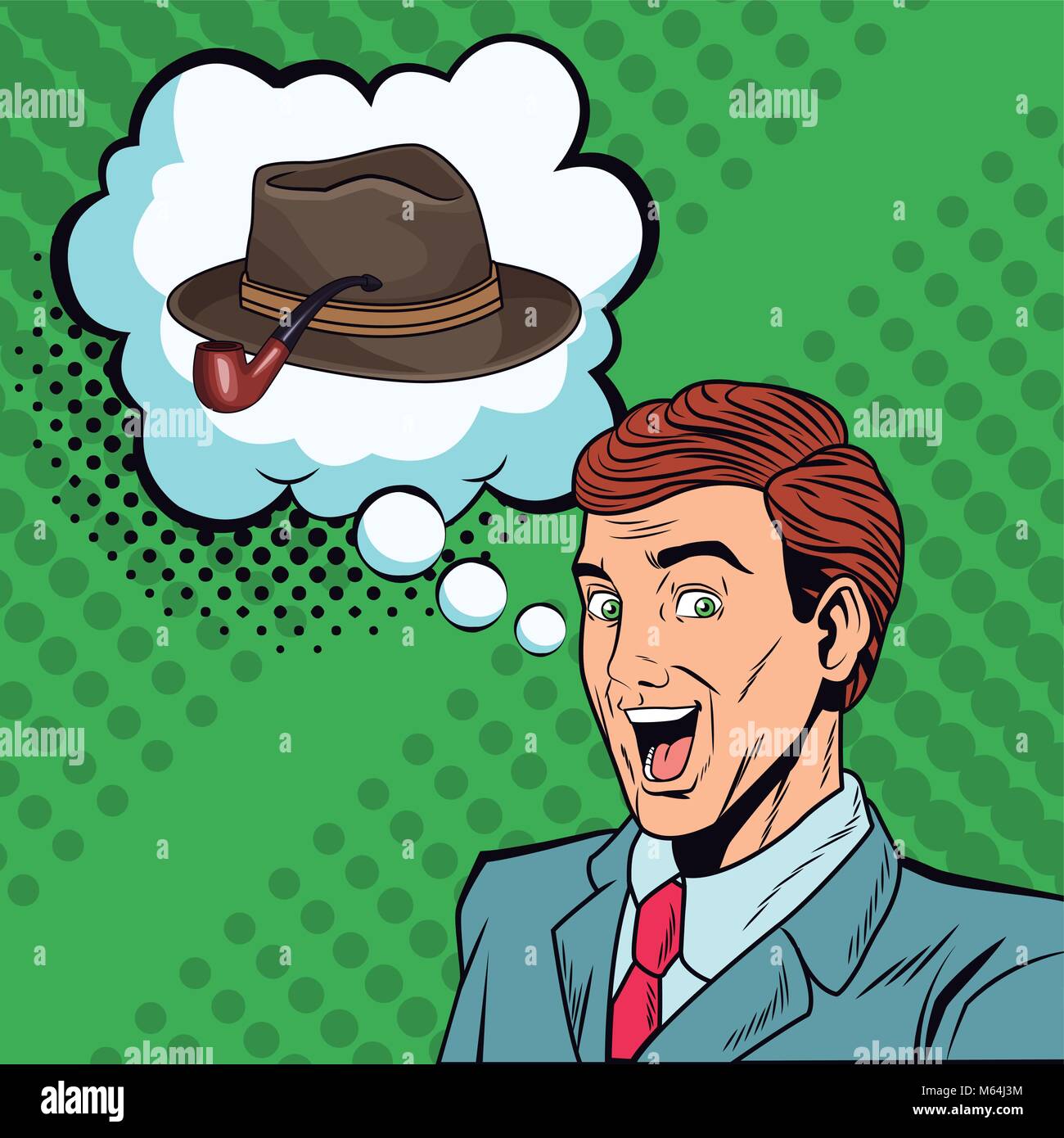 Denkender Mann Im Cartoon Stockfotos und -bilder Kaufen - Alamy