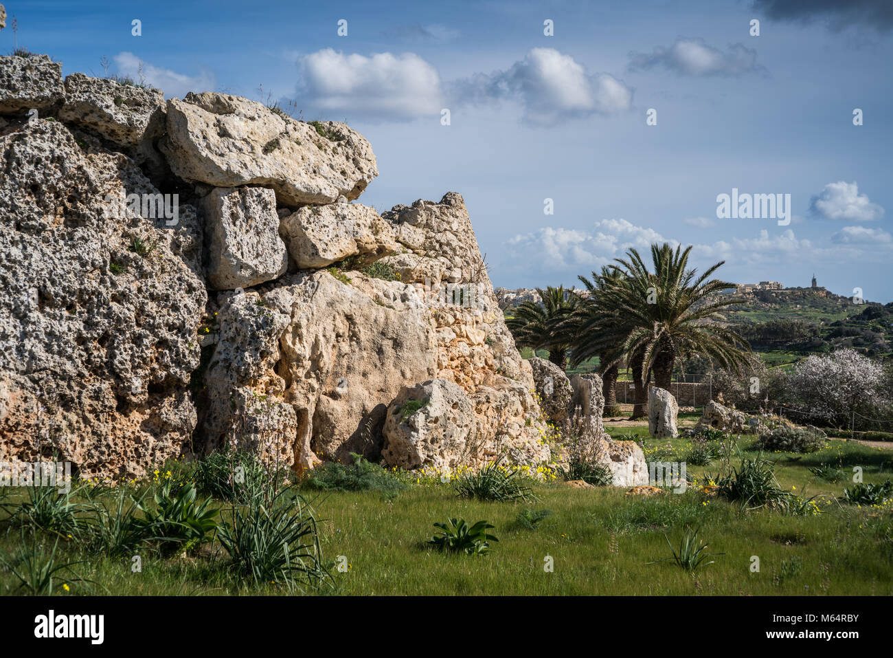 It-Tempji tal-Ġgantija (it-Tempji tal-Ggantija), Gozo, Malta, Europa ...