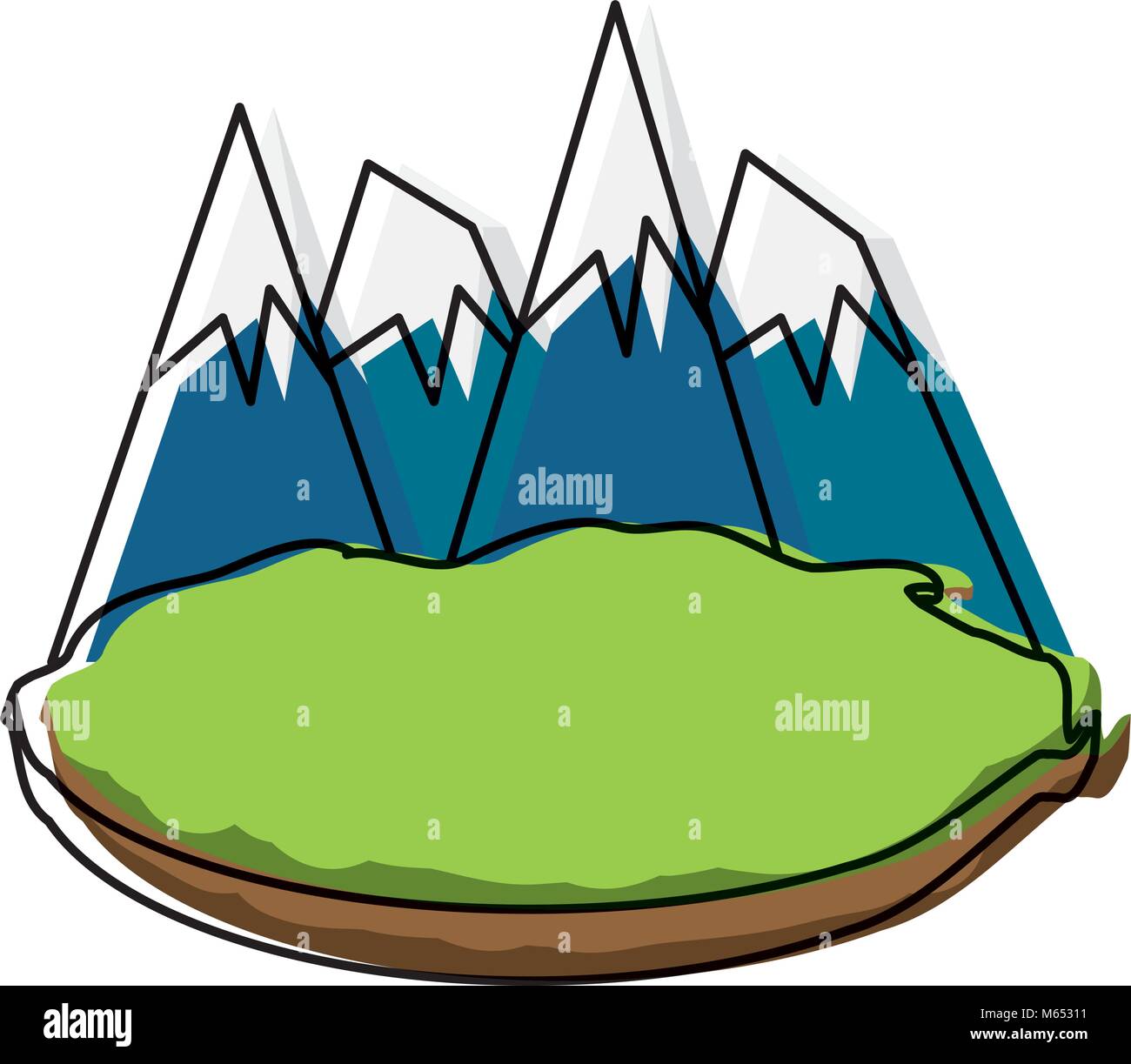 Alpen peakes Symbol Stock-Vektorgrafik - Alamy