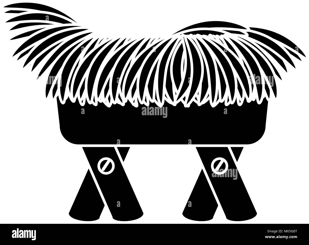 Wiege der Stroh isoliert Symbol Stock-Vektorgrafik - Alamy
