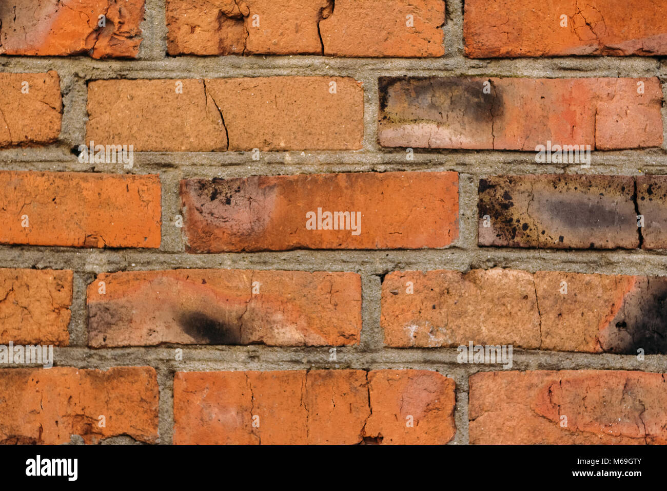 Hintergrund Textur alten roten Backstein gemauerte Wand Stockfotografie ...