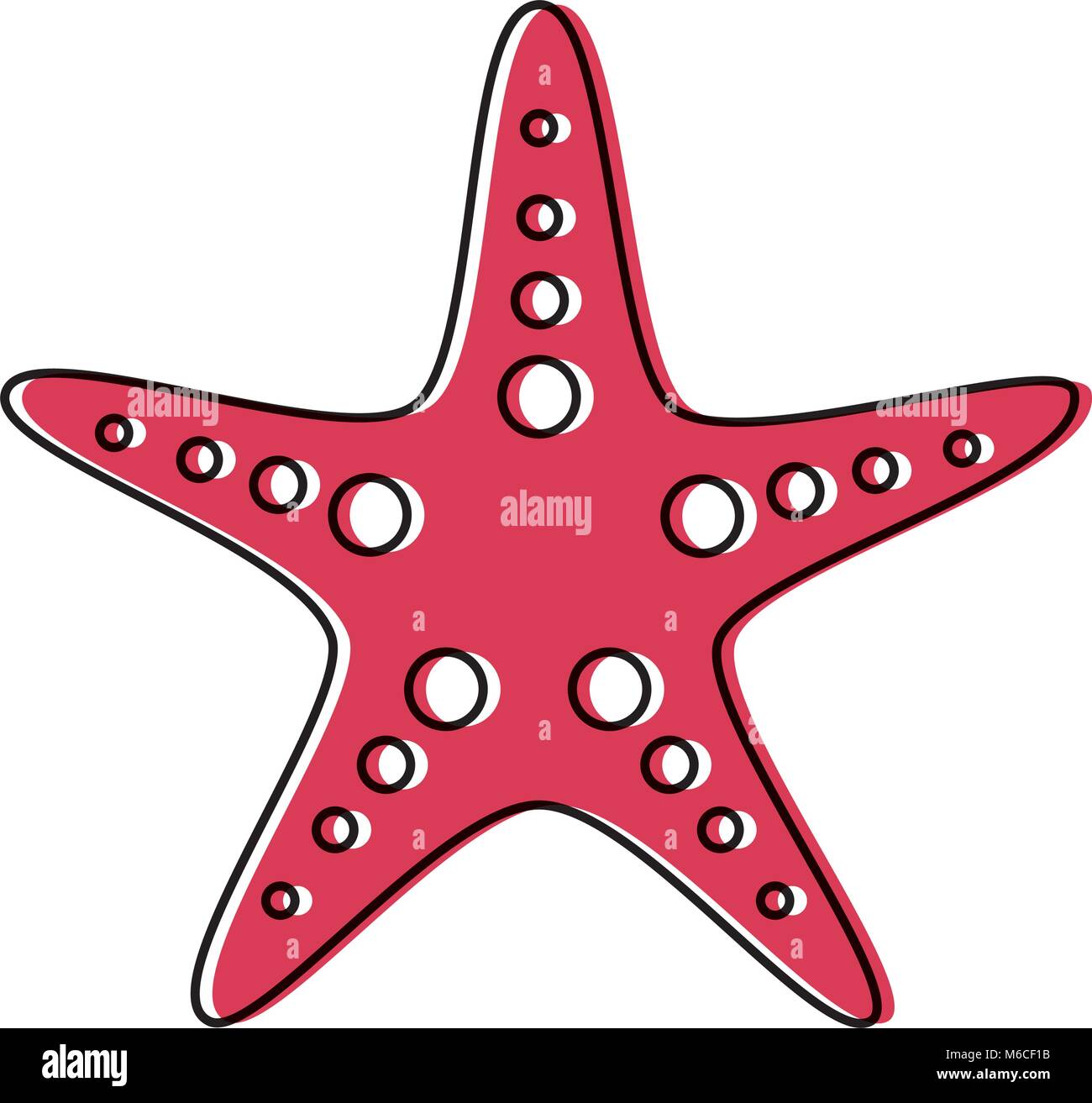 Seestern oder Seestern Symbolbild Stock-Vektorgrafik - Alamy