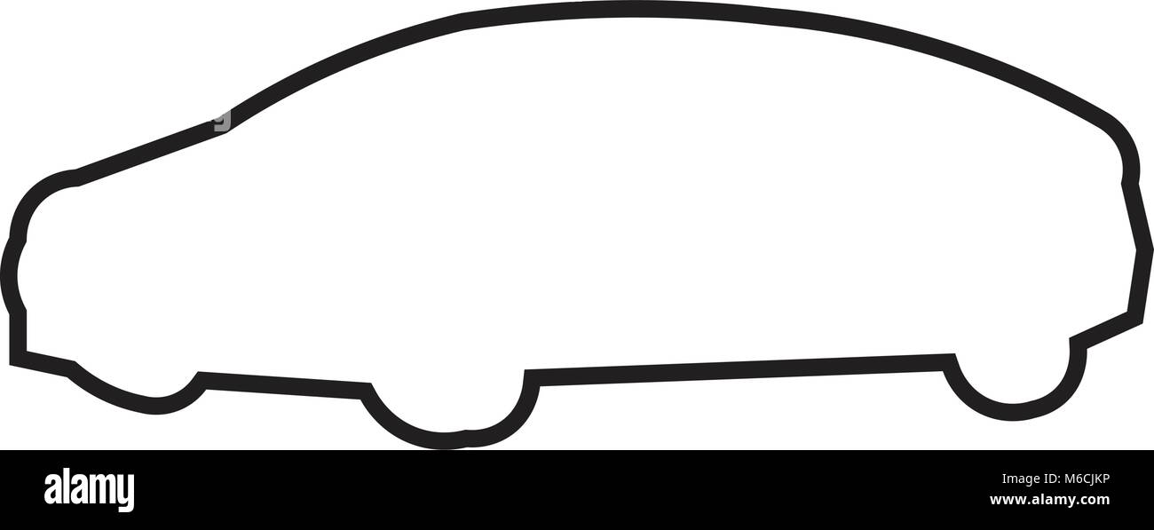 Auto silhouette png Umrisse auf weißem Hintergrund Stock-Vektorgrafik ...