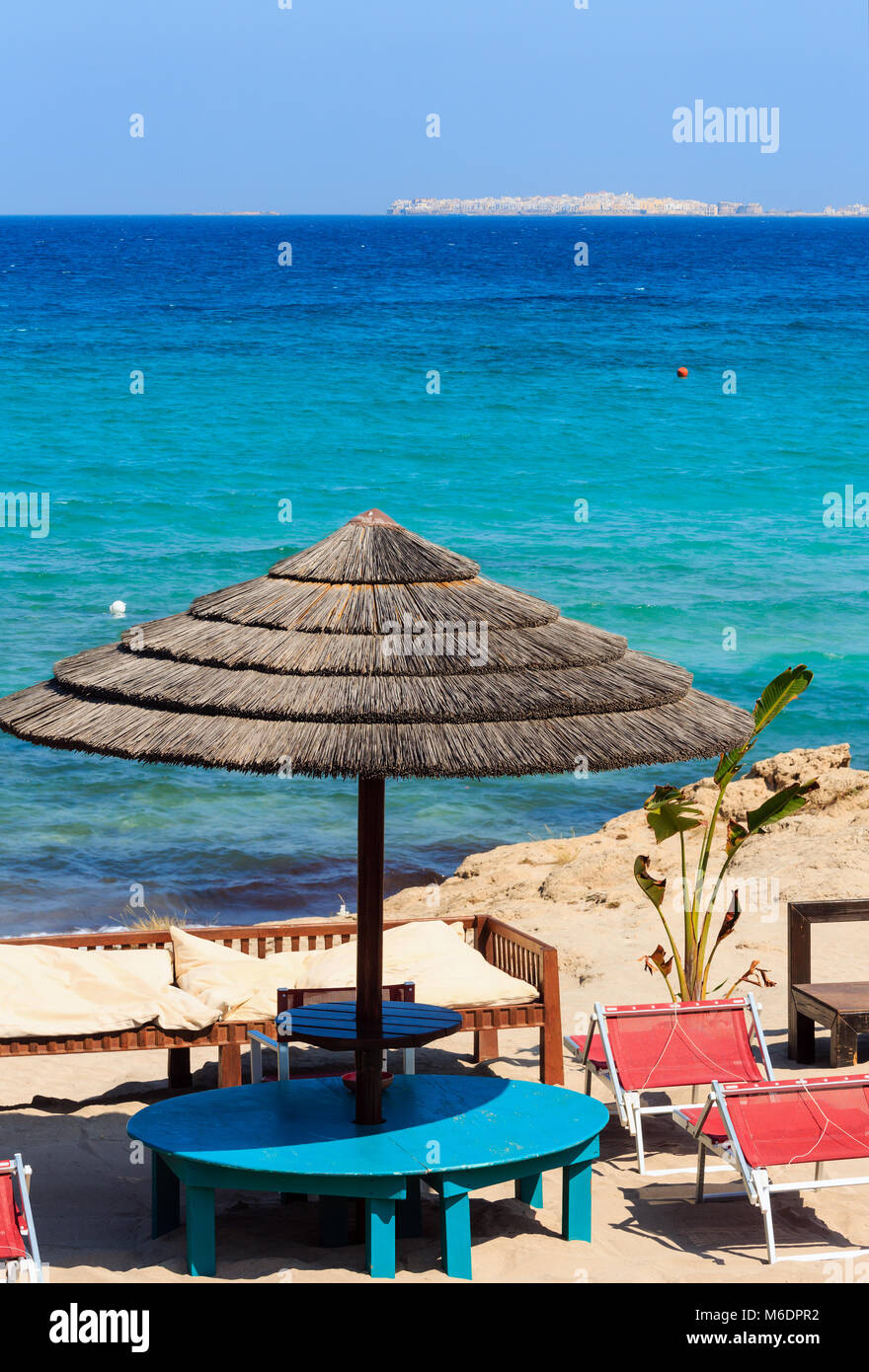Malerischen Ionischen Meer Strand Punta della Suina, Salento, Apulien ...