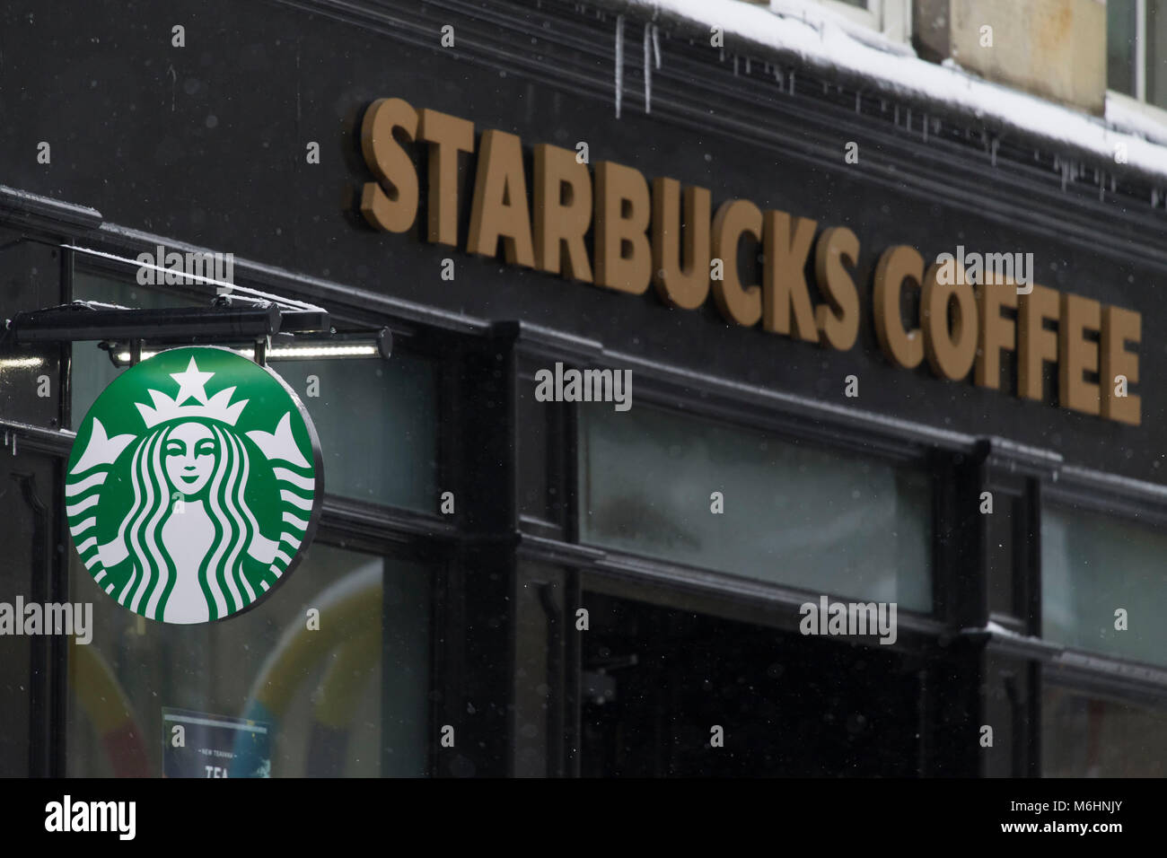 Starbucks Coffee Shop-Zeichen-Logo Stockfotografie - Alamy