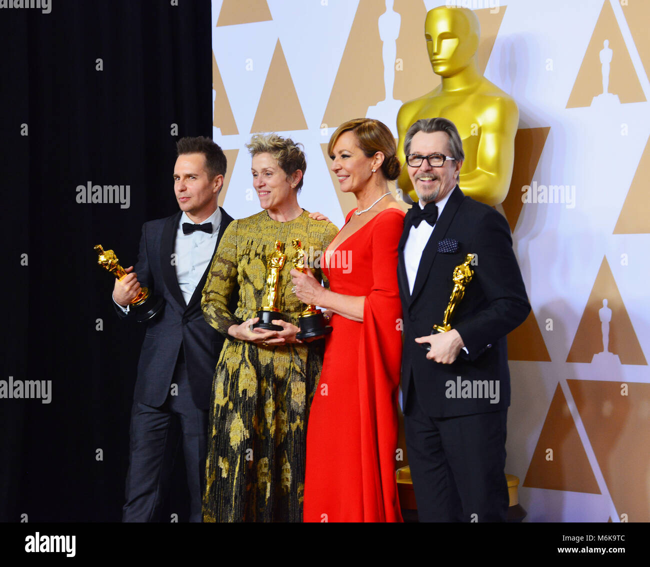 Los Angeles, Kalifornien, USA. 4. März, 2018. Sam Rockwell, Gewinner ...