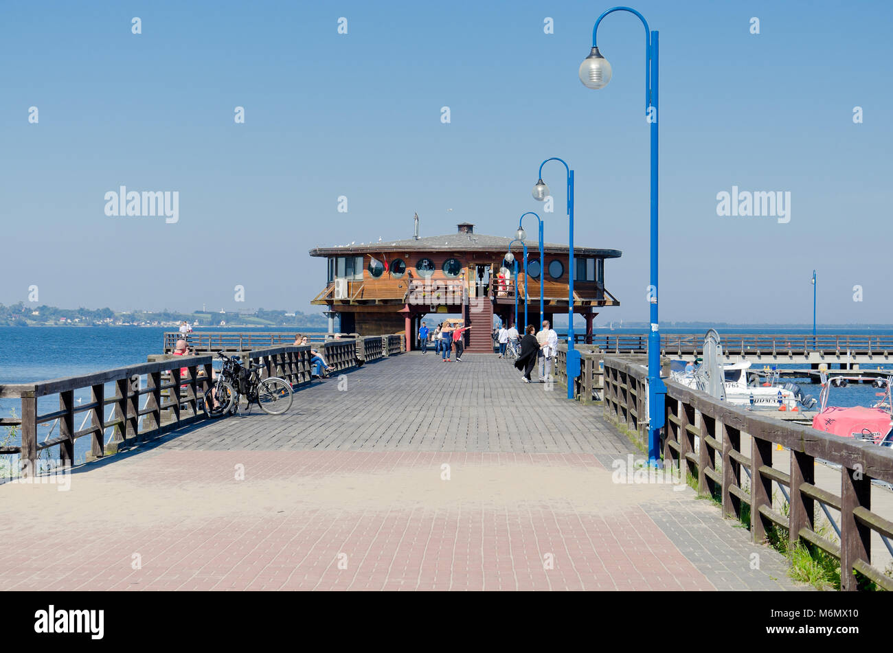 Pier in Puck (ger. Putzig) Hafen, Provinz Pommern, Polen, Europa ...
