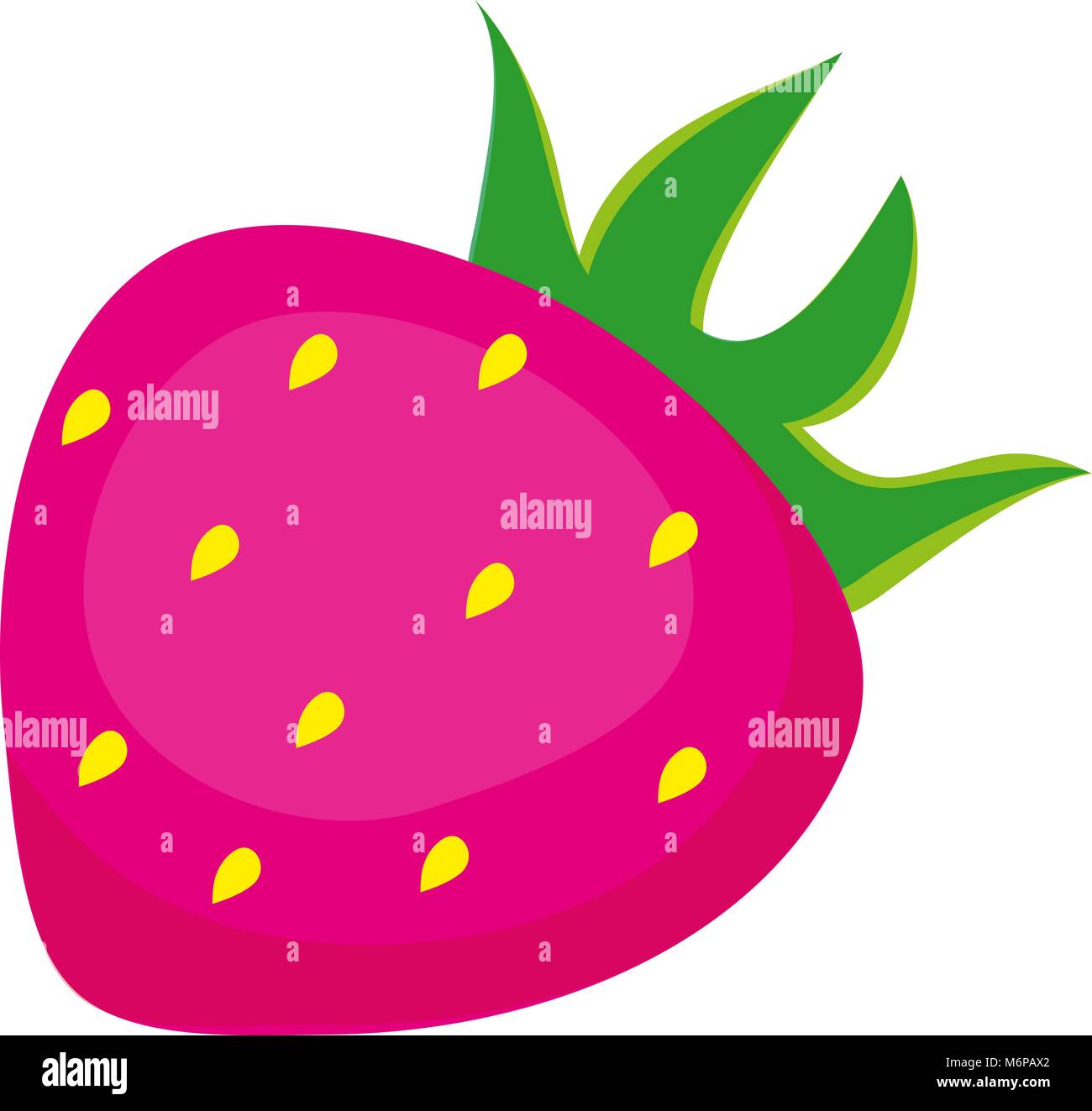 Rosa cartoon Erdbeere auf weißem Hintergrund Stock-Vektorgrafik - Alamy