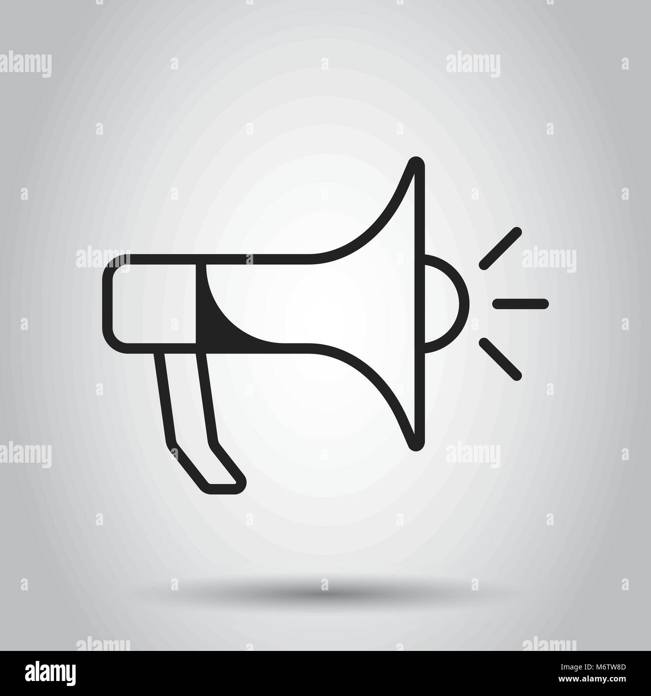 Megaphon flachbild Vektor icon. Megaphon Symbol logo Illustration ...