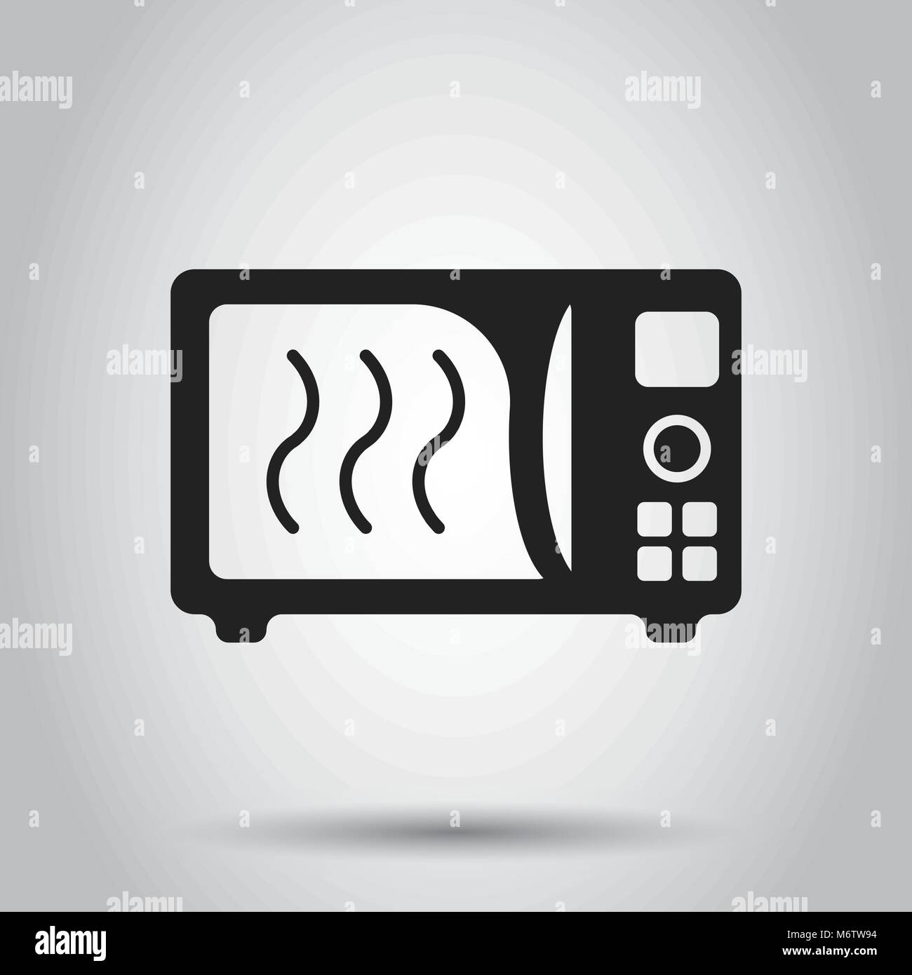 Mikrowelle flachbild Vektor icon. Mikrowelle Backofen Symbol logo ...