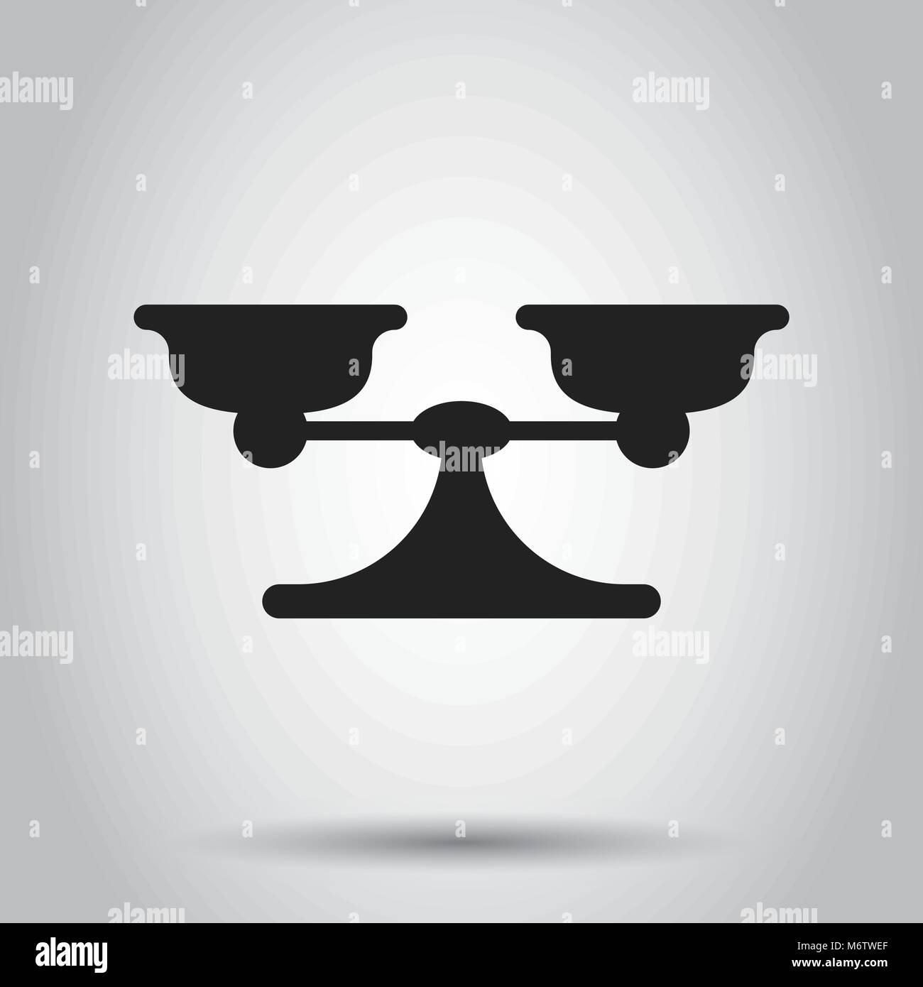 Waage Waage Vektor icon. Waage, Gleichgewicht zeichen Abbildung ...