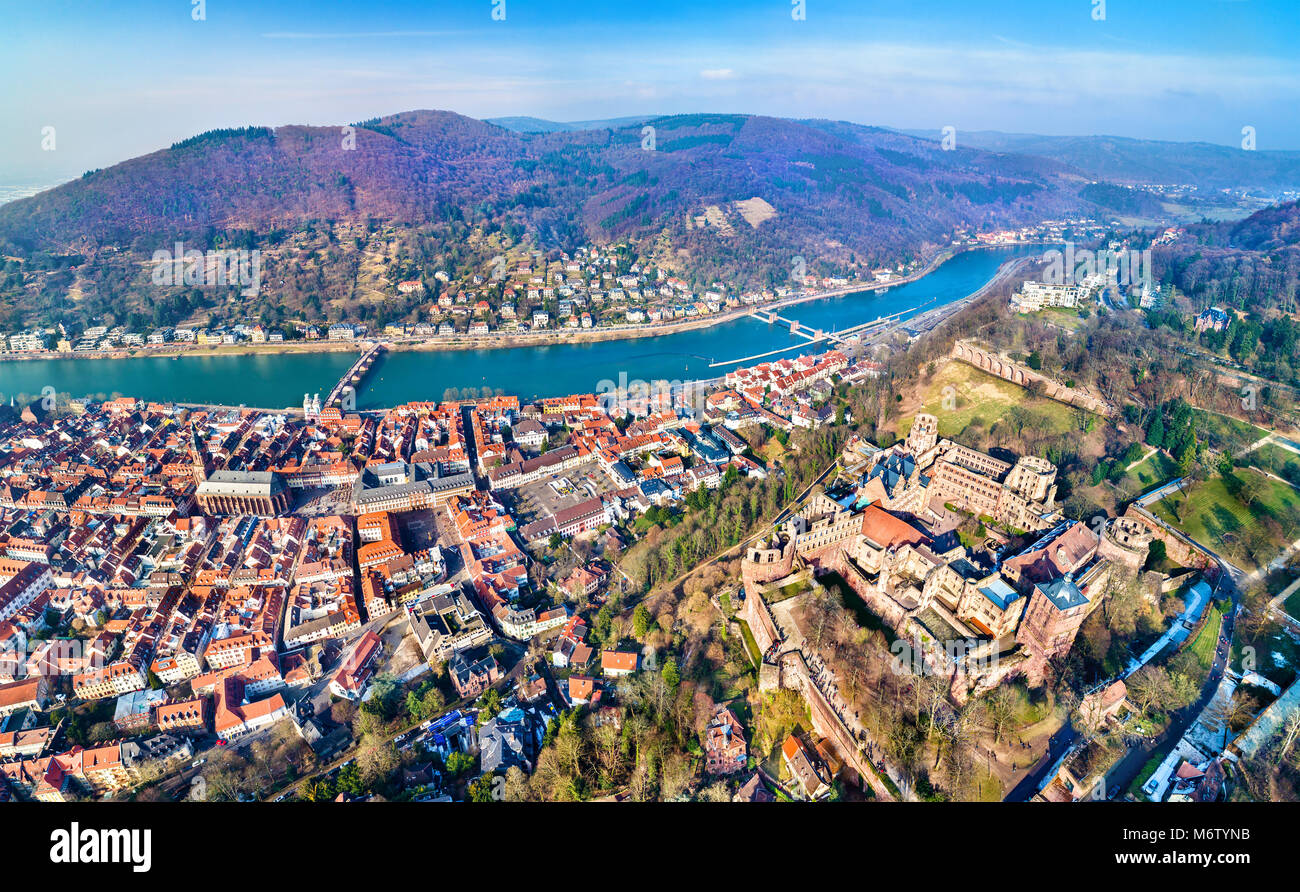 Heidelberg castle aerial -Fotos und -Bildmaterial in hoher Auflösung – Alamy