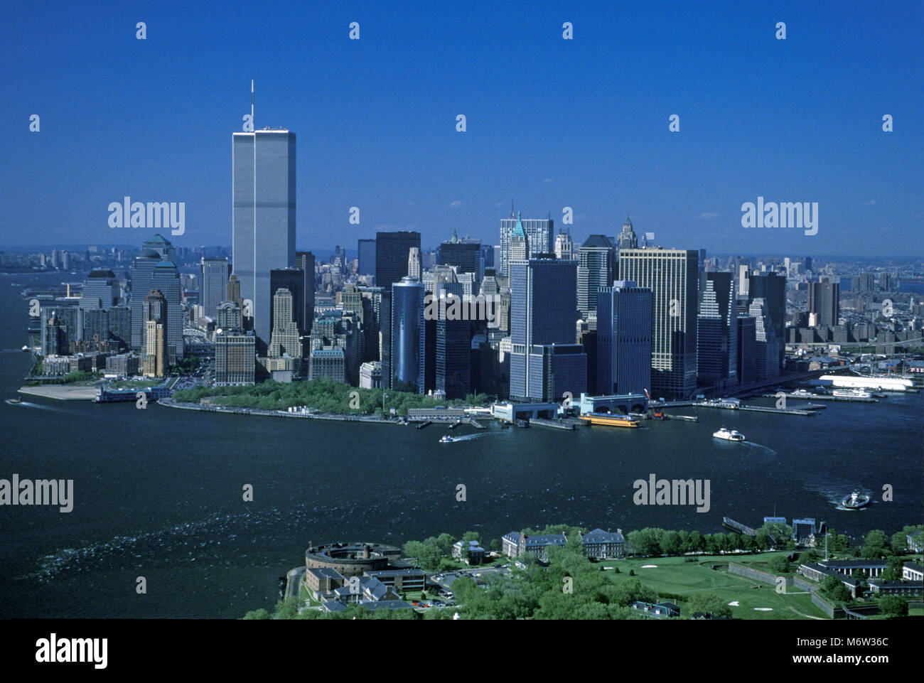 1995 HISTORISCHE TWIN TOWERS (© MINORU YAMASAKI 1973) DOWNTOWN SKYLINE ...