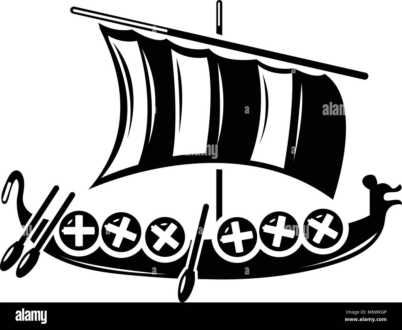 Wikinger kreuzfahrtschiff logo Stock-Vektorgrafiken kaufen - Alamy