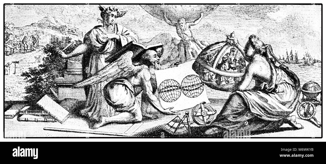 Die neue Welt, Gravur von der Atlas Le Nouveau Theatre du Monde im ...