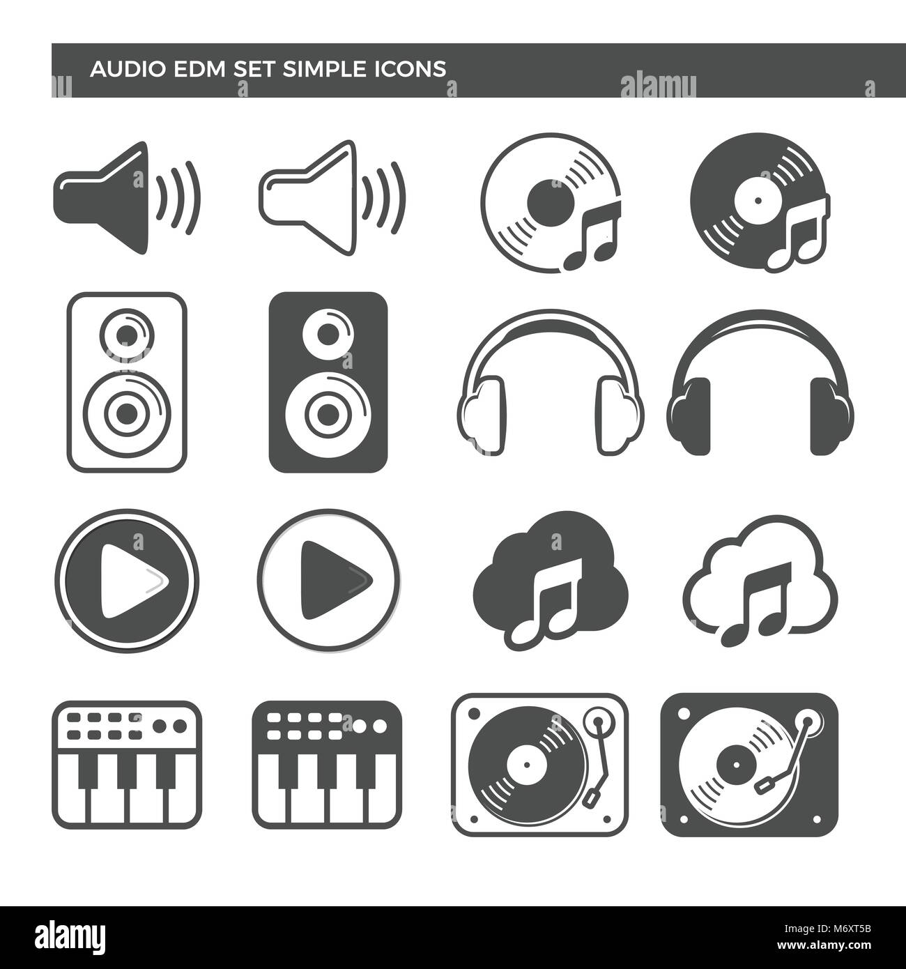 Electronic Dance Music Audio Symbole Symbol Vektor Grafik Logo Design ...