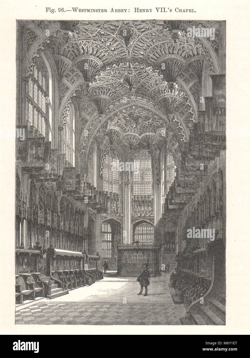 Westminster Abbey: Henry VII's Chapel. London 1885 alte antike Bild ...
