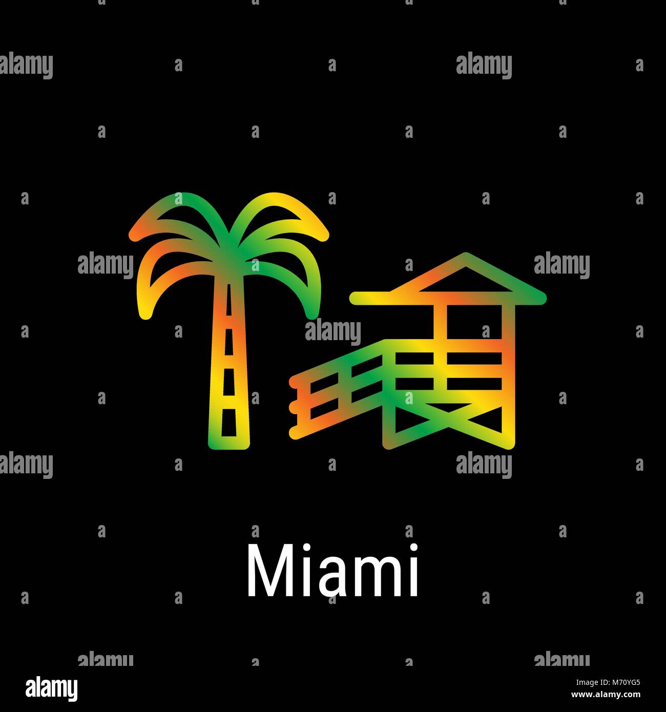 Miami beach Stock-Vektorgrafiken kaufen - Alamy