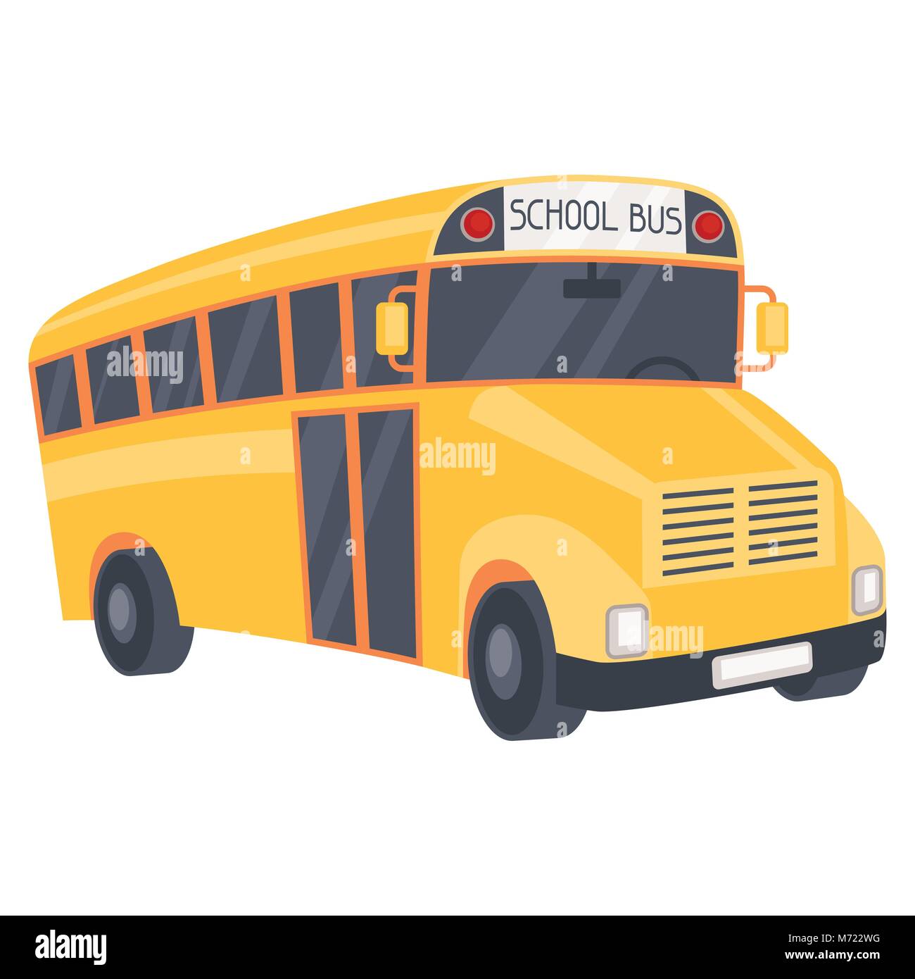 Abbildung: yellow School Bus im Comic-Stil Stock-Vektorgrafik - Alamy