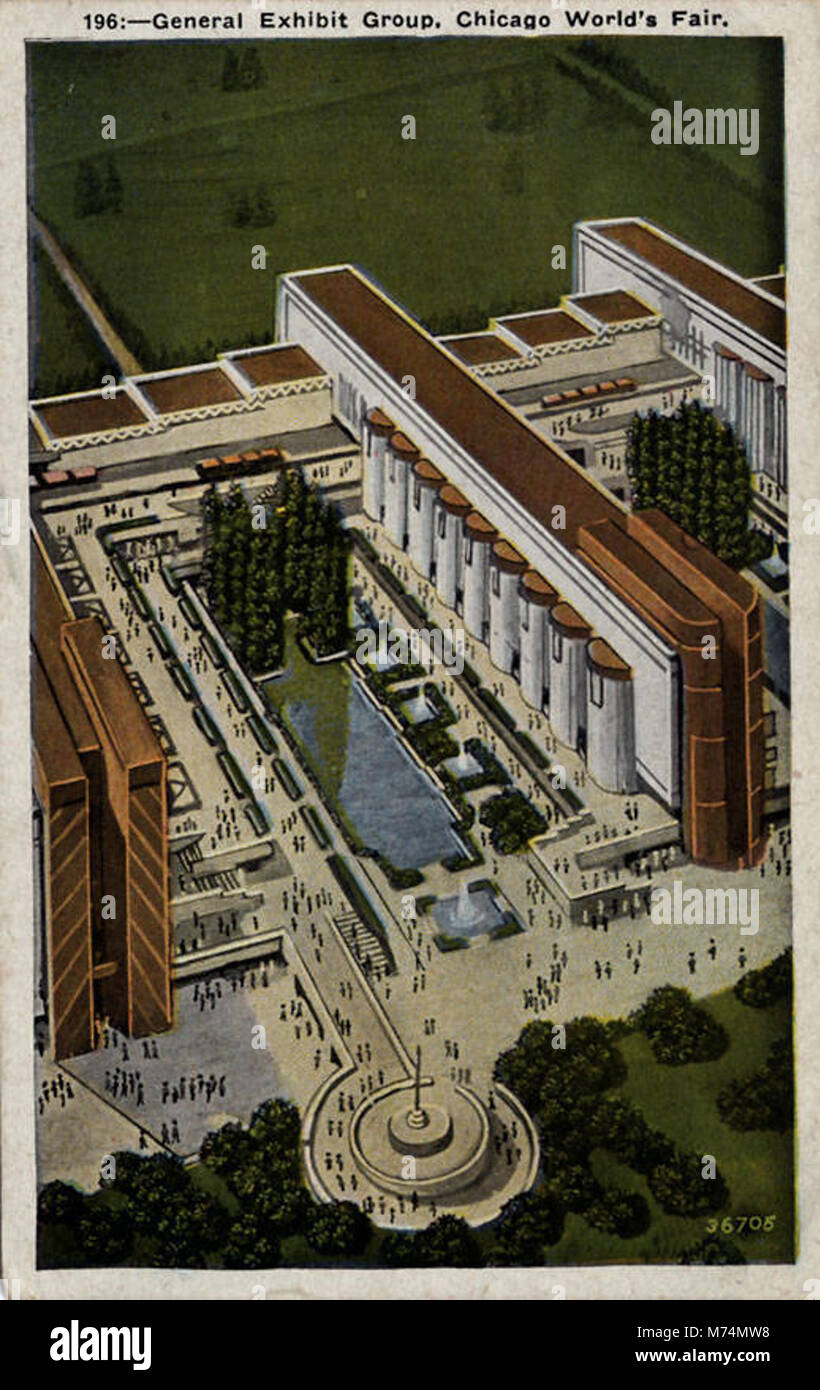 Das Bild zeigt die General Exhibit Group auf der Chicago World's Fair ...