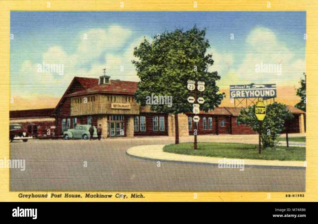 Das Greyhound Post House, ein wichtiger Bestandteil des Greyhound ...