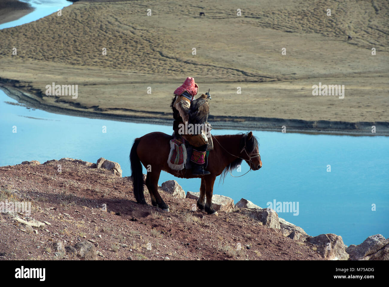 Mongolian Eagle Hunters Stockfotos und -bilder Kaufen - Alamy