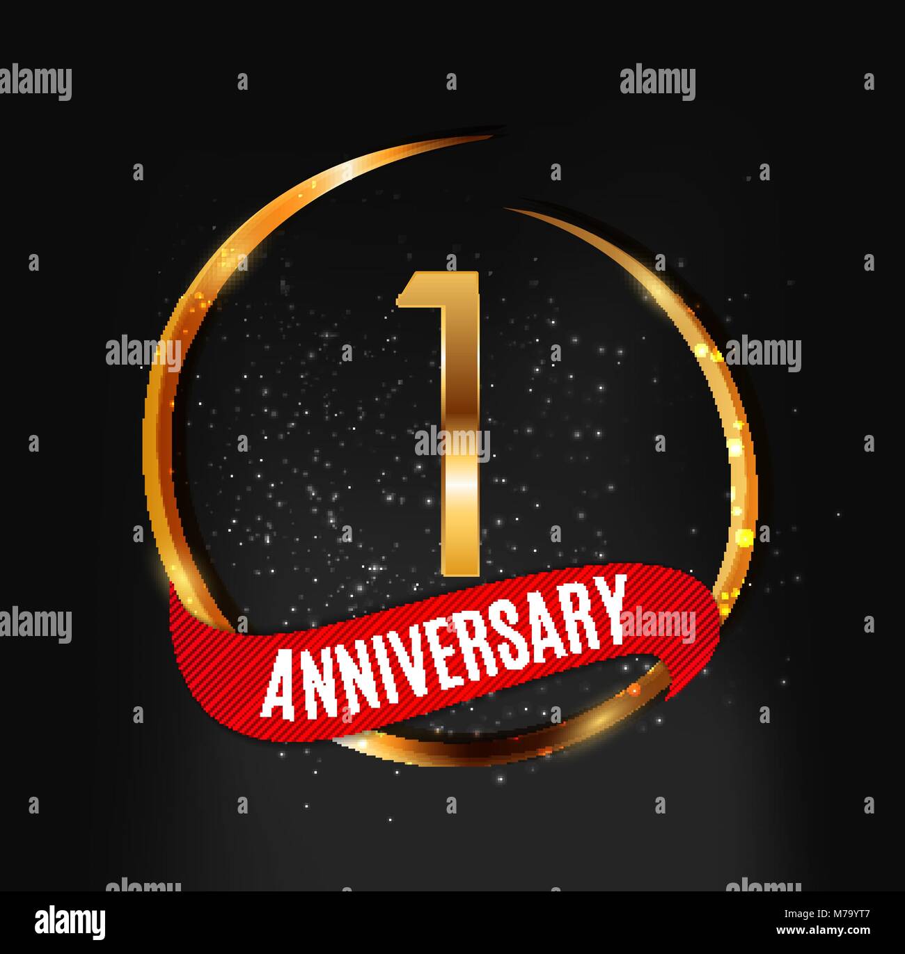 1 geburtstagslogo Stock-Vektorgrafiken kaufen - Alamy