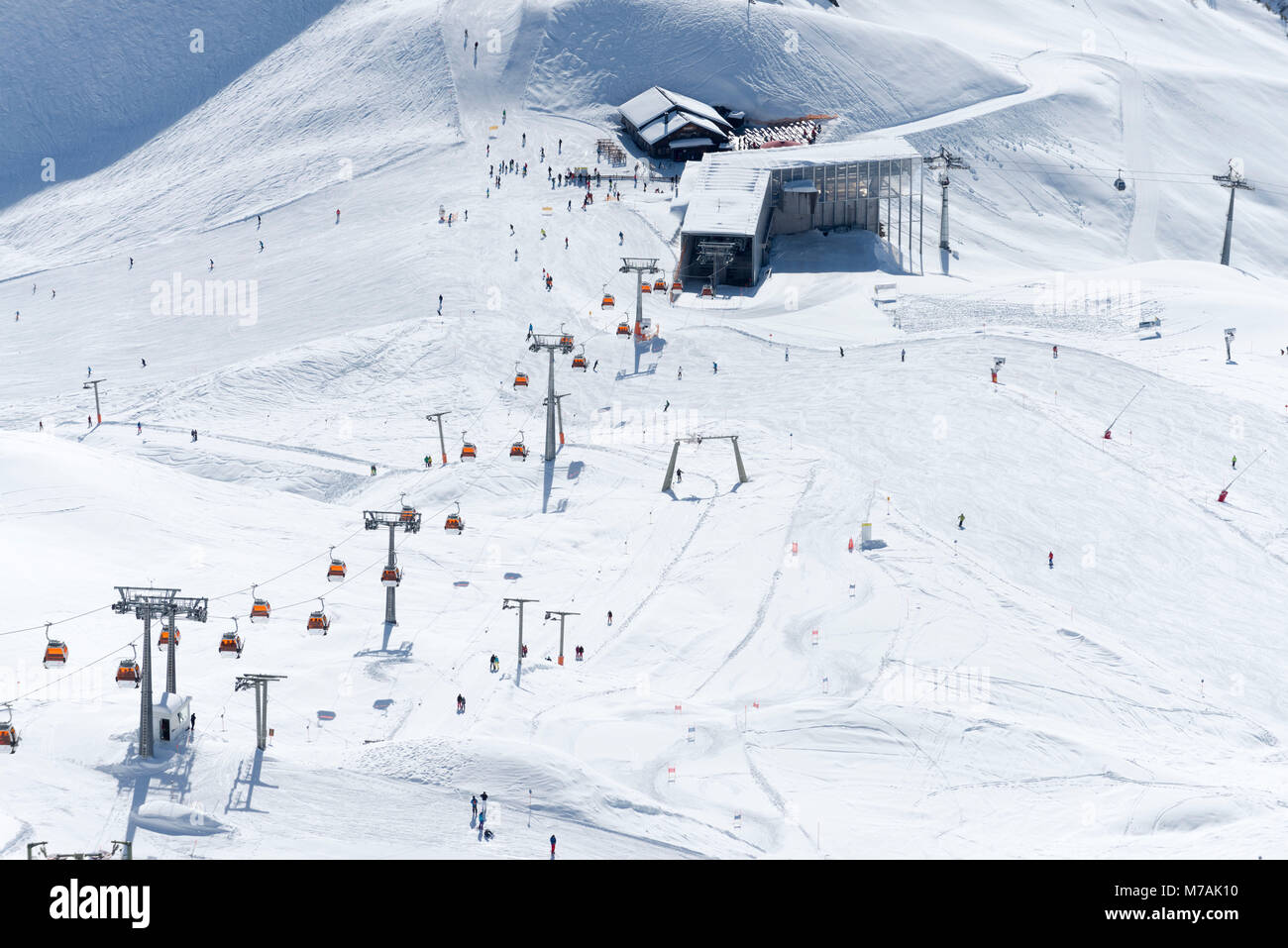 Österreich, Montafon, Skigebiet Silvretta Montafon, die Hochalpila ...