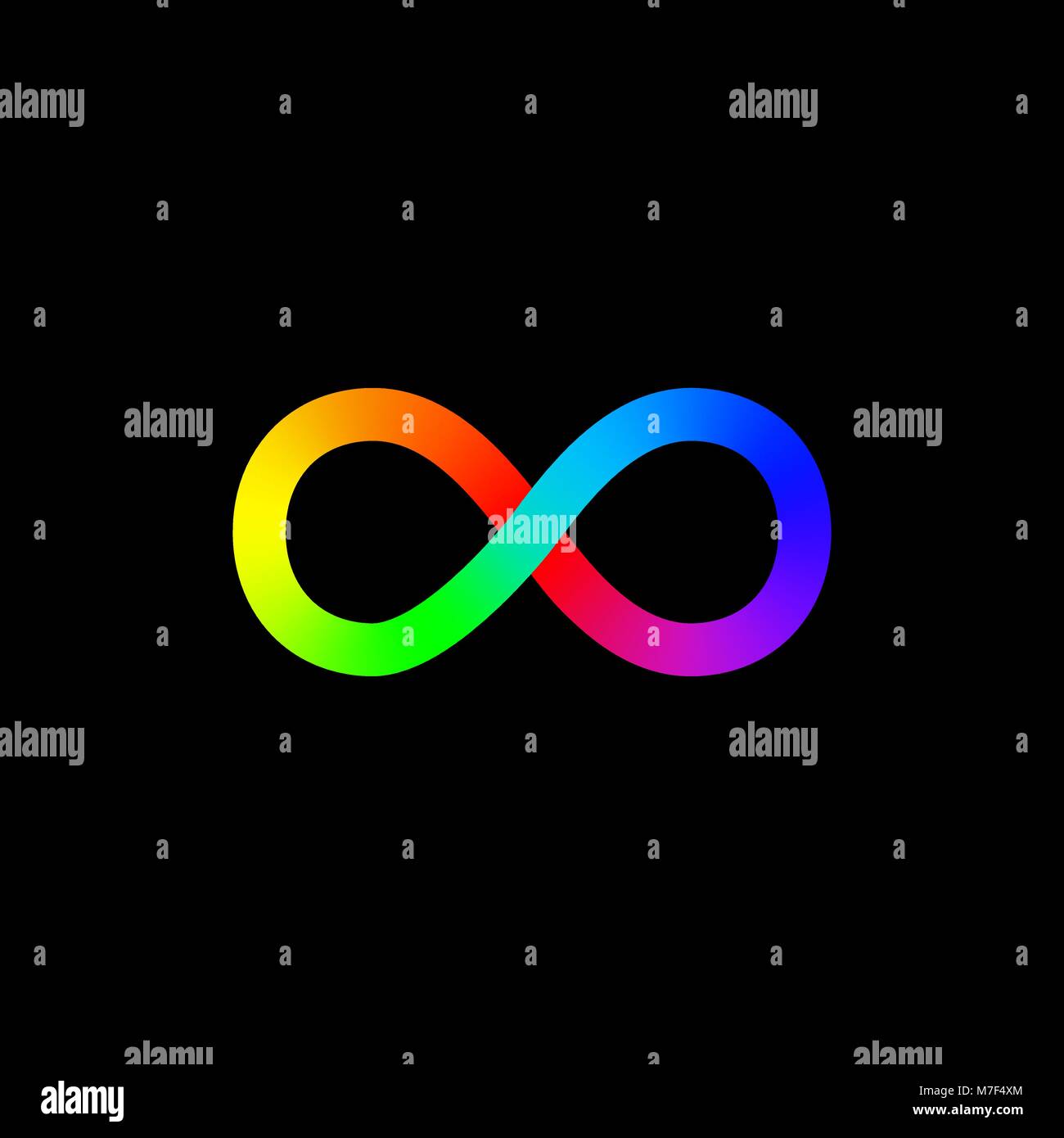 Vektor Infinity Symbol. Logo Vorlage. Loop Design. Regenbogen Schleife ...
