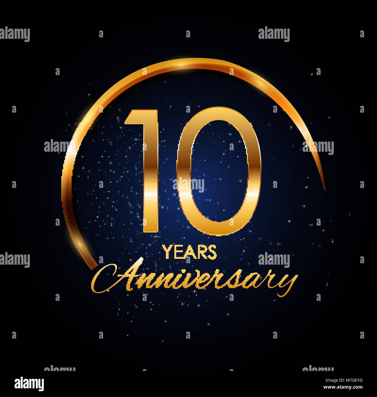 Vorlage Logo 10 Jahre Jubiläum Vector Illustration Stock-Vektorgrafik ...