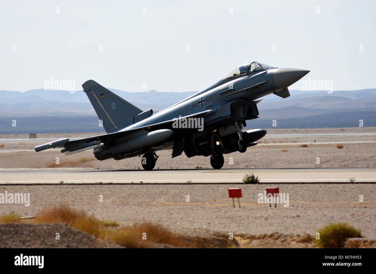 Deutsche Luftwaffe EF 2000 Typhoon Landung in Ovda Air Base, Israel ...