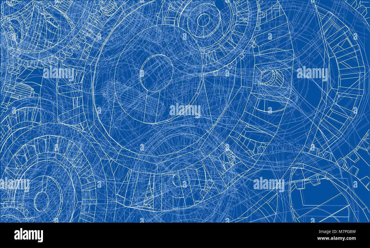 Getriebe Skizze. Vektor Stock-Vektorgrafik - Alamy
