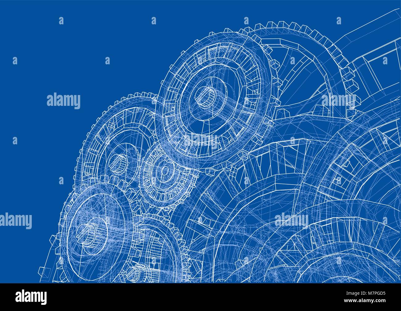 Getriebe Skizze. Vektor Stock-Vektorgrafik - Alamy