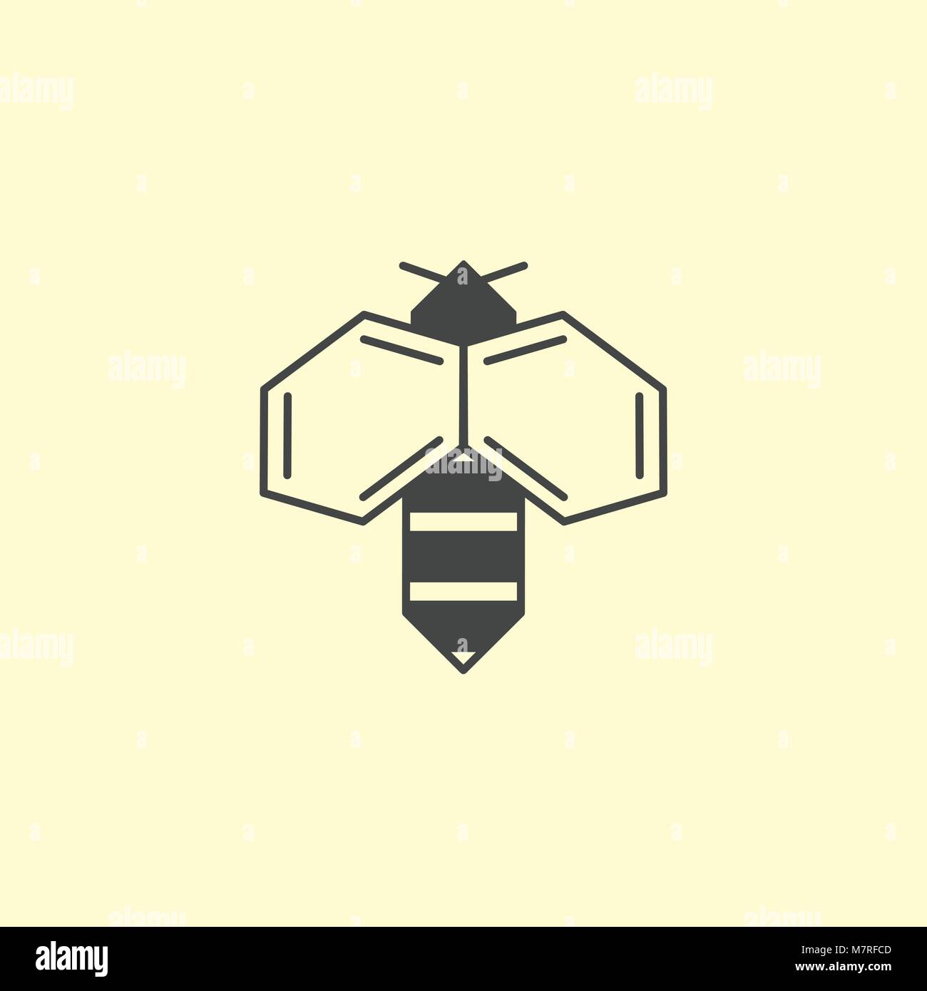 Bee Logo Design. Insekt Schriftzug mit Naphthalin-wing Stock ...