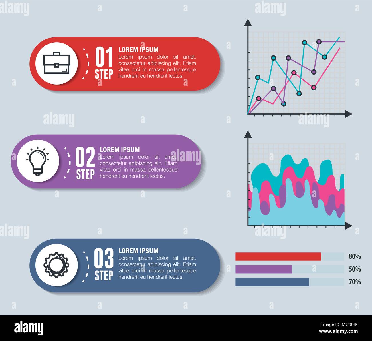 Business Infografik Vorlage Symbole Stock-Vektorgrafik - Alamy