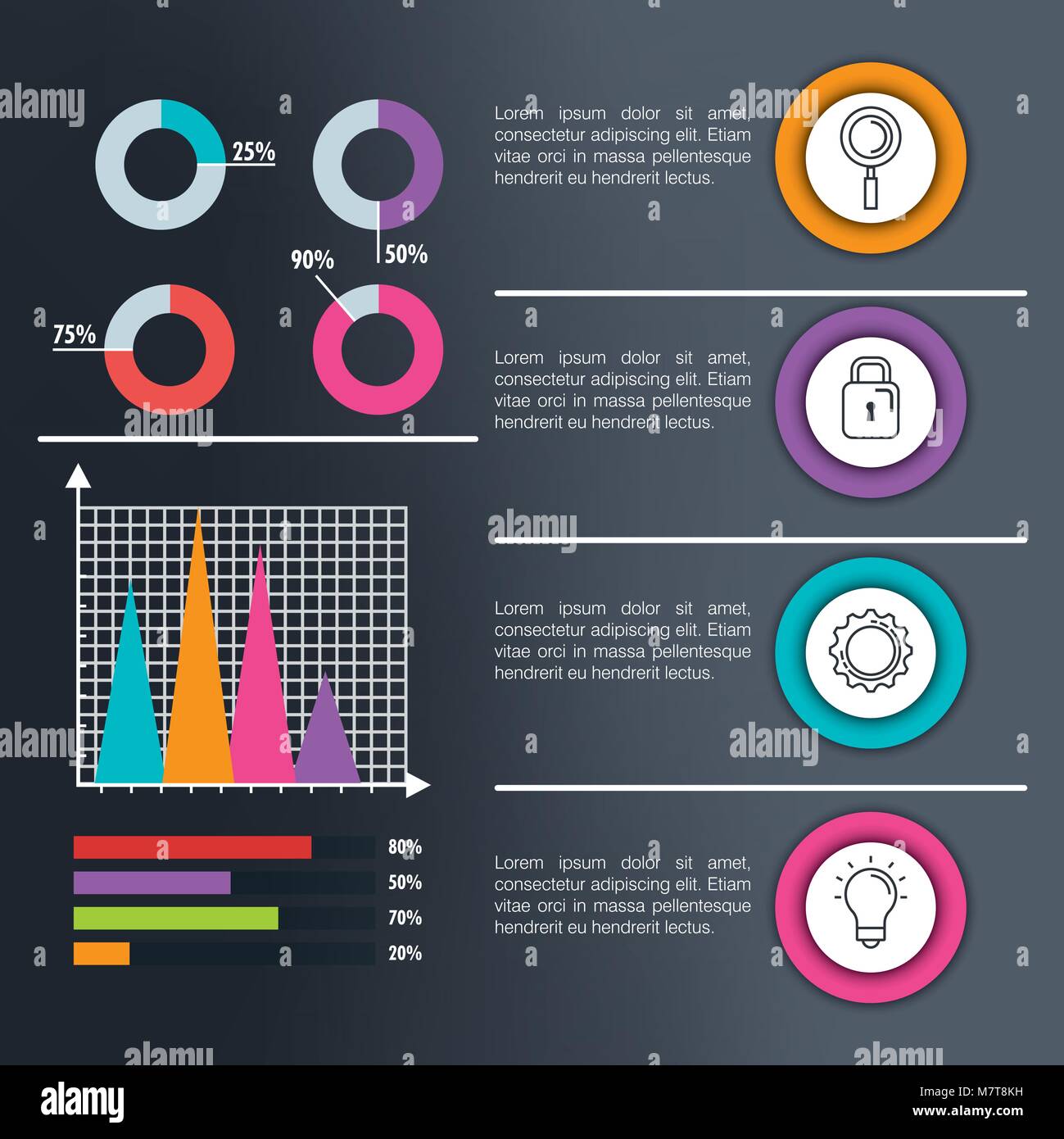 Business Infografik Vorlage Symbole Stock-Vektorgrafik - Alamy