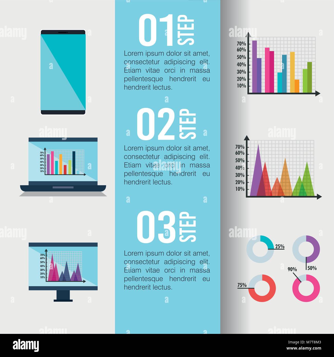 Infografik Vorlage Symbole gesetzt Stock-Vektorgrafik - Alamy