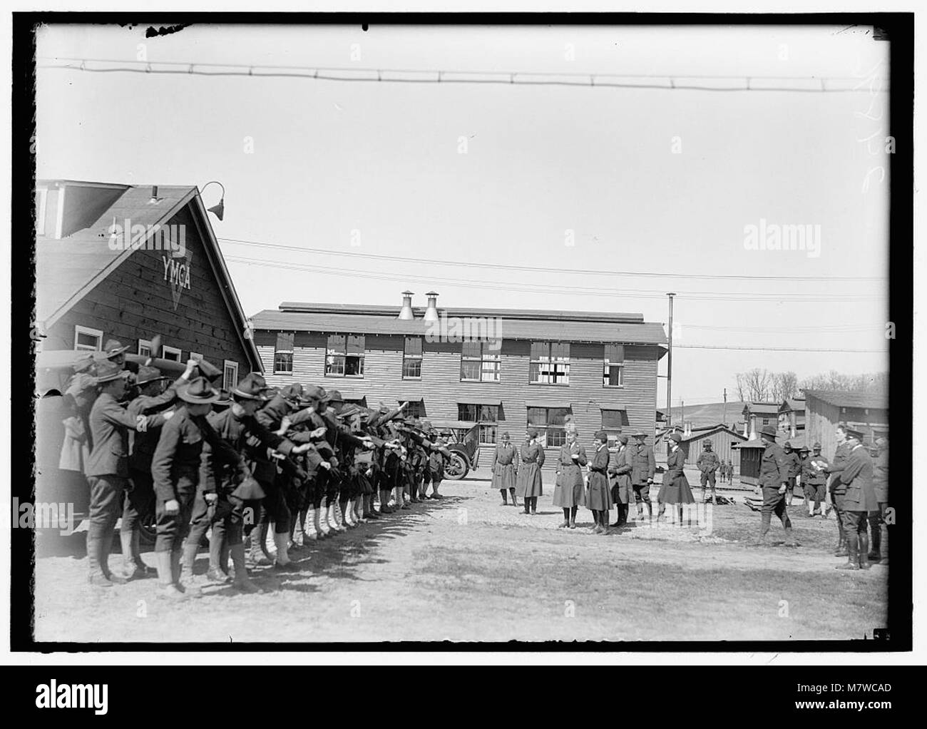 Foto des Motorkorps des Roten Kreuzes in Camp Meigs, das Freiwillige ...