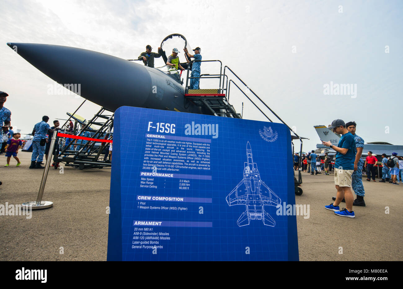 Singapur - Feb 10, 2018. Eine McDonnell Douglas F-15 Eagle SG ...