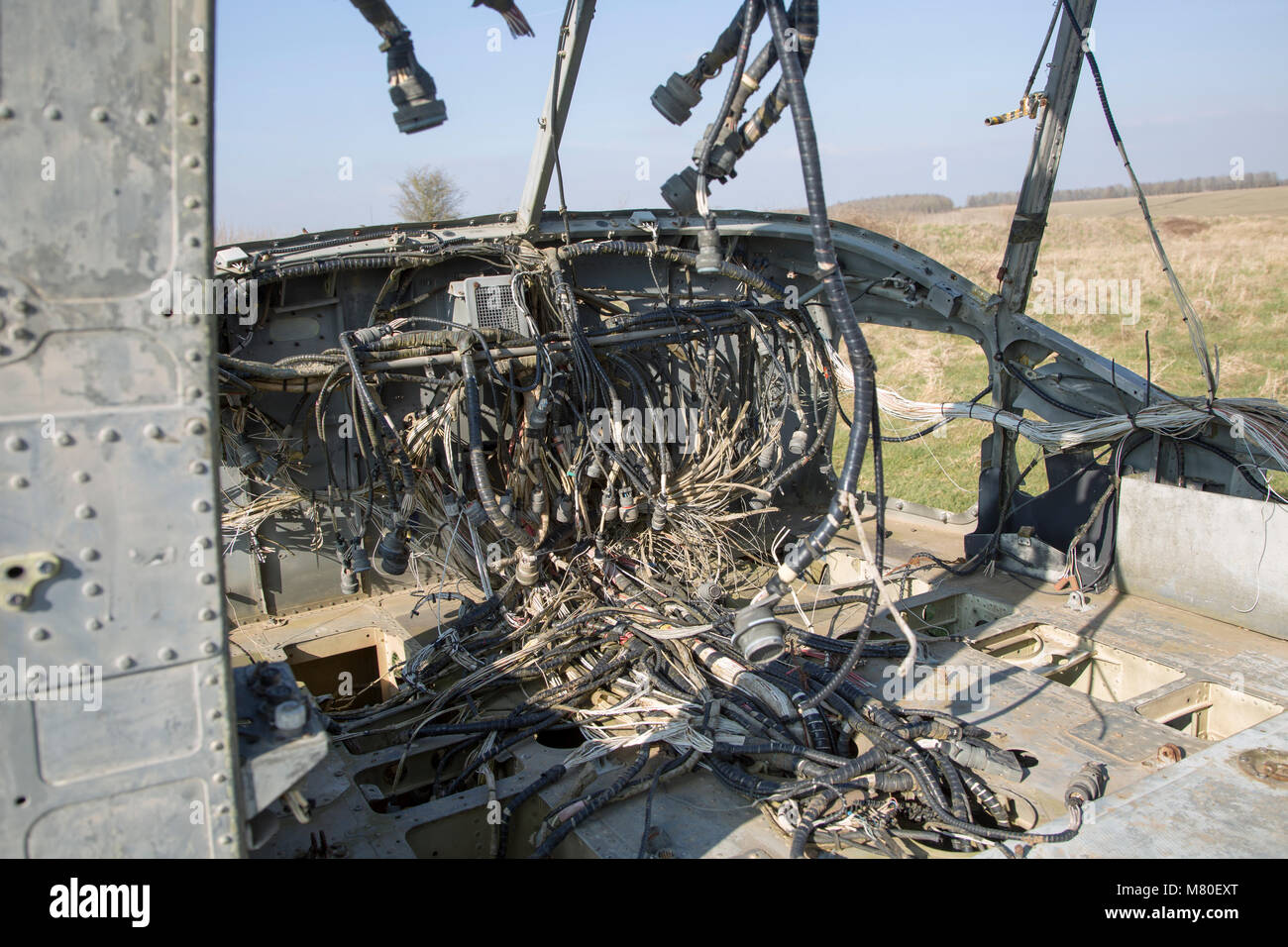 Westland Lynx Hubschrauber Wrack auf Copehill unten FIBUA Dorf ...