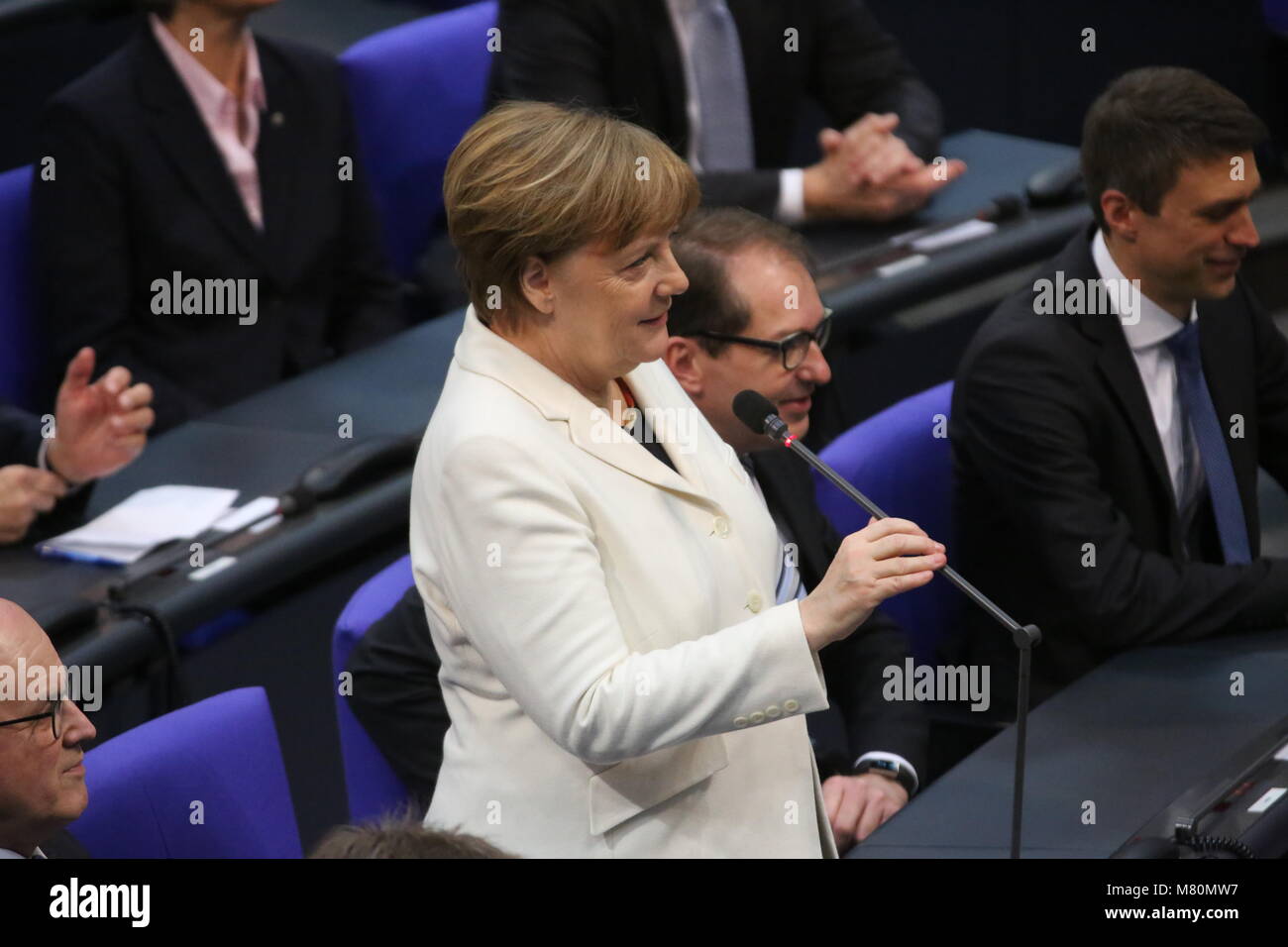 Berlin, Deutschland. 14 Mär, 2018. Angela Merkel (CDU) wurde zum ...