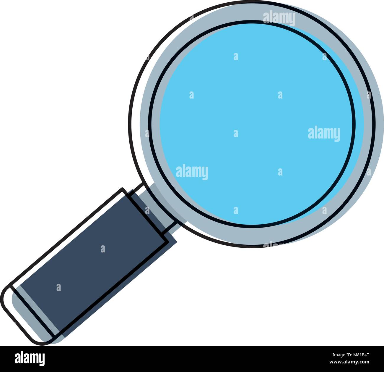 Lupe Symbol auf weißem Hintergrund, farbenfrohen Design. Vector ...