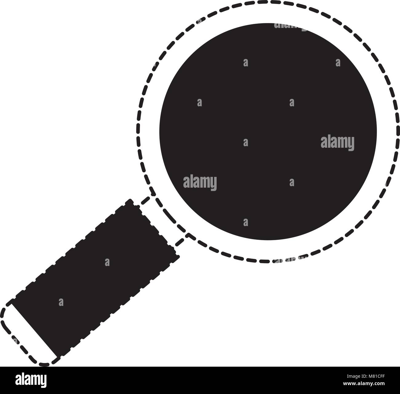 Lupe Symbol auf weißem Hintergrund, Vector Illustration Stock ...