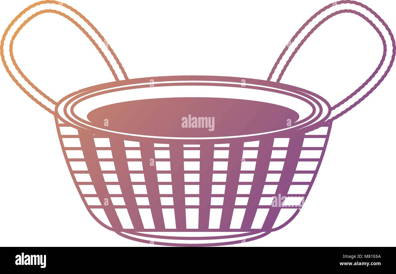 Leere Obstkorb Symbol auf weißem Hintergrund, farbenfrohen Design ...