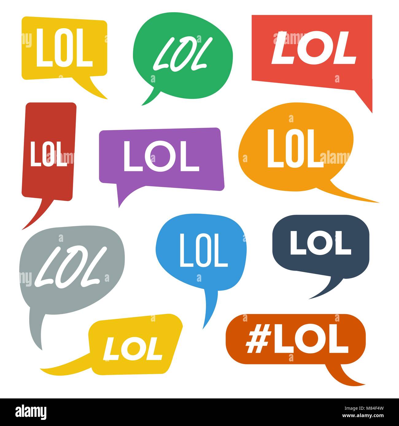 Lol Sprechblasen Vektor. Spaß-Symbol. Emotion. Gesichtsausdruck ...